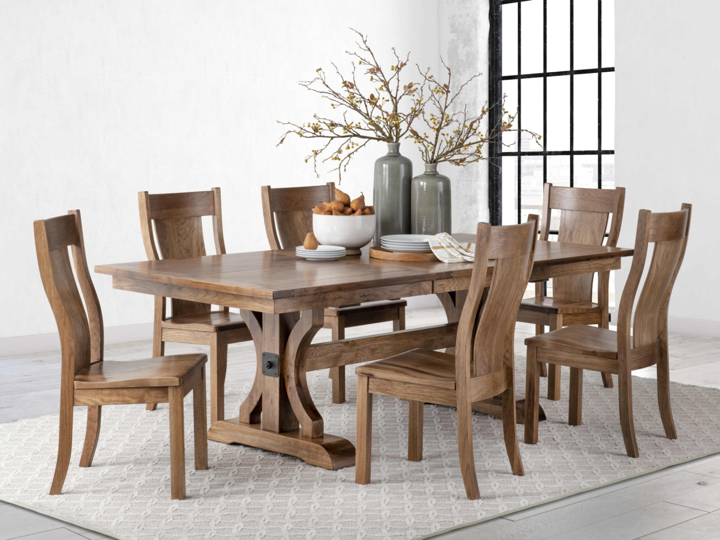 QW Amish Franklin 2.0 7pc Set Quality Woods Furniture