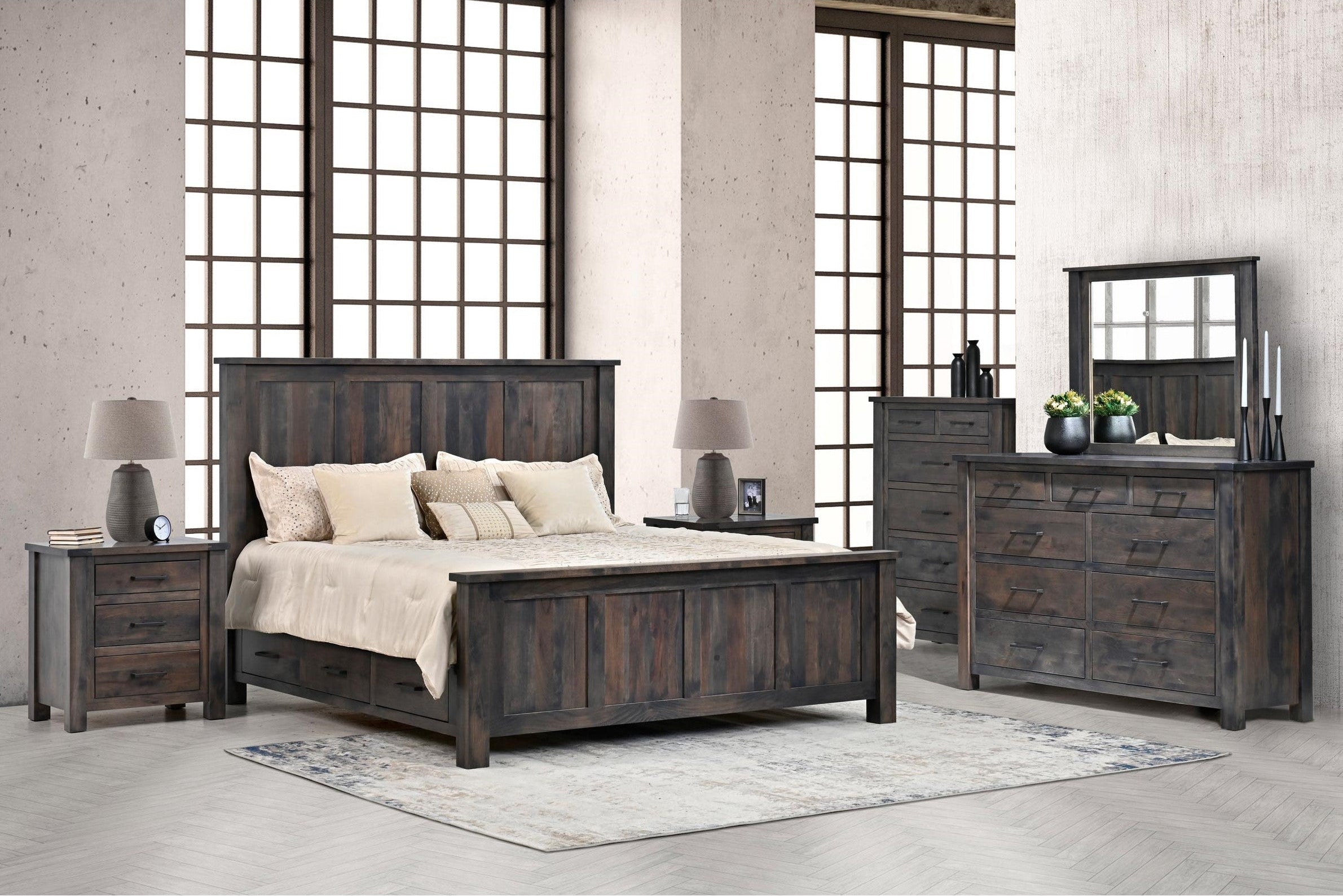 Franklin 5pc Set w/ Storage Bed – Quality Woods Furniture