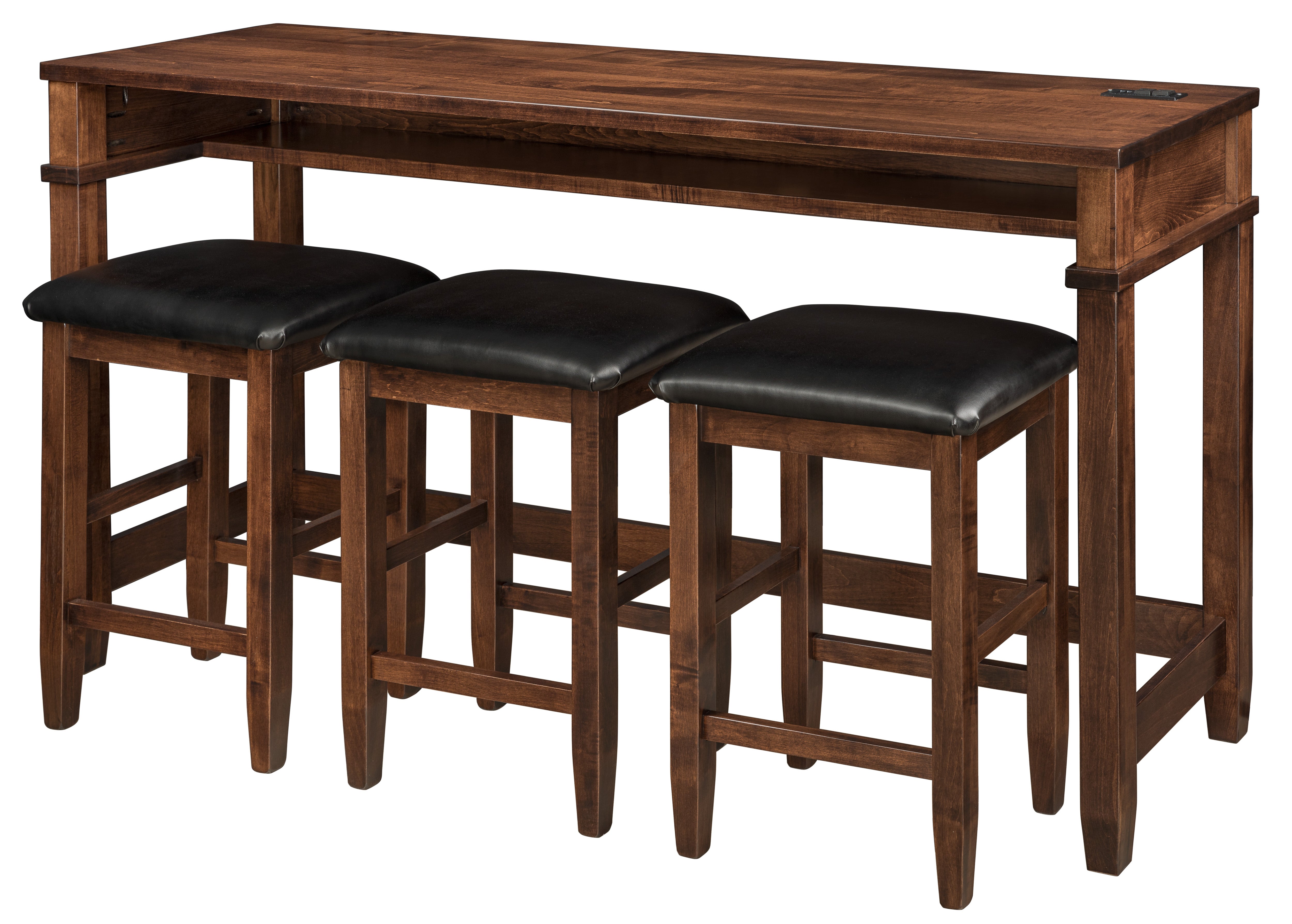 QW Amish Integra Gathering Table w/ Stools – Quality Woods Furniture