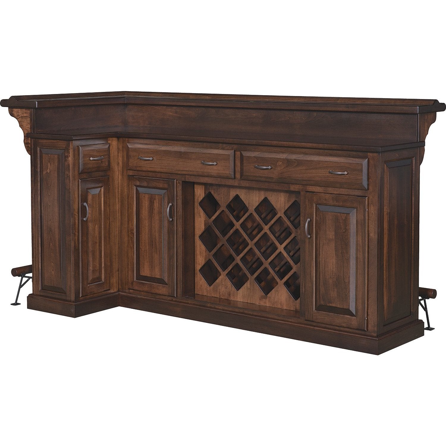 90 Degree Raised Panel Bar – Quality Woods Furniture
