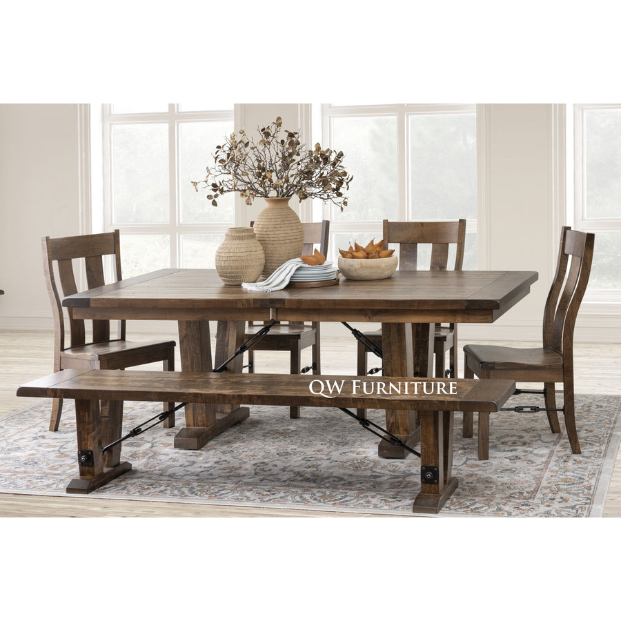 Bayfield Plank Dining Table | Amish Solid Wood | QW Furniture – Quality ...