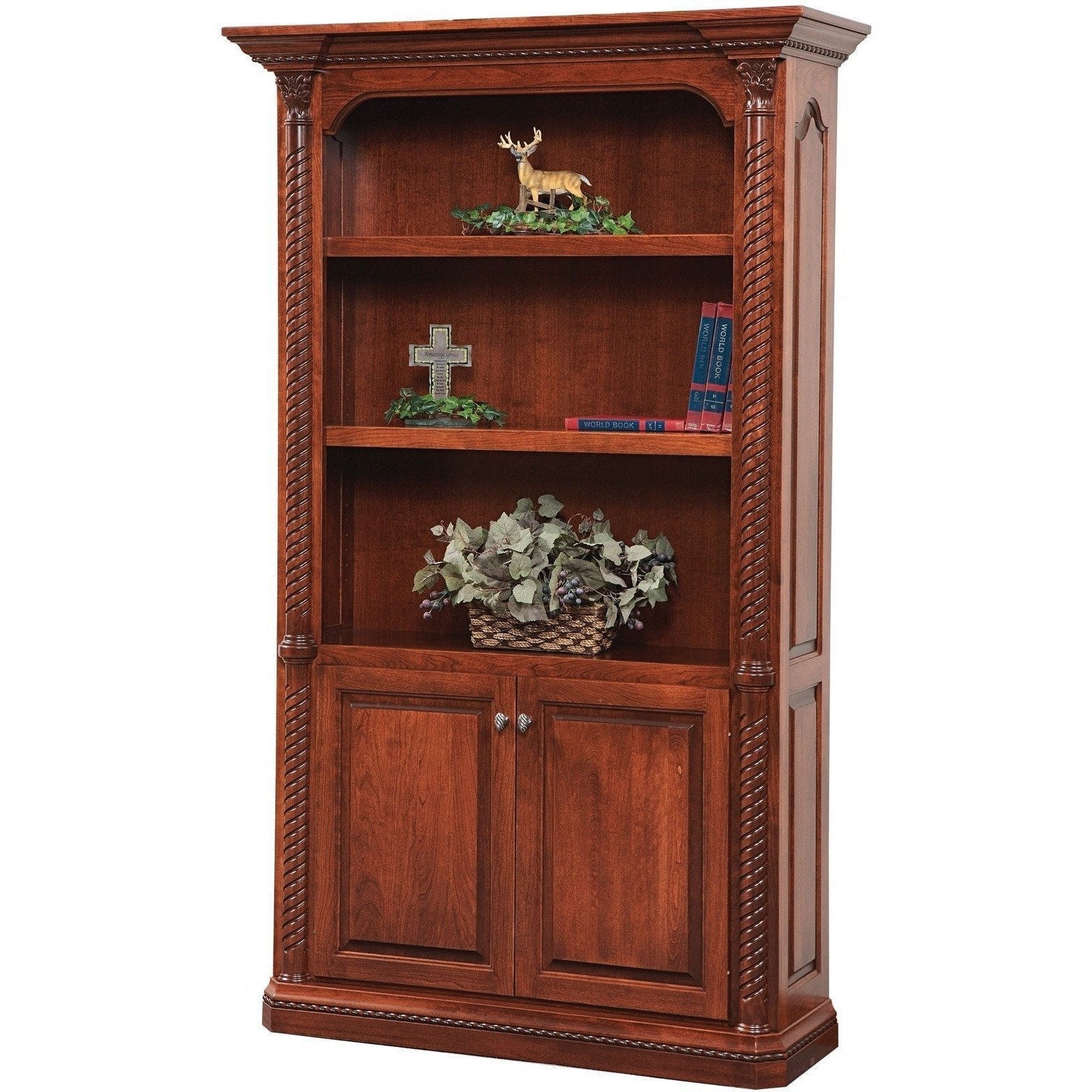 QW Amish Lexington Office Bookcase Quality Woods Furniture