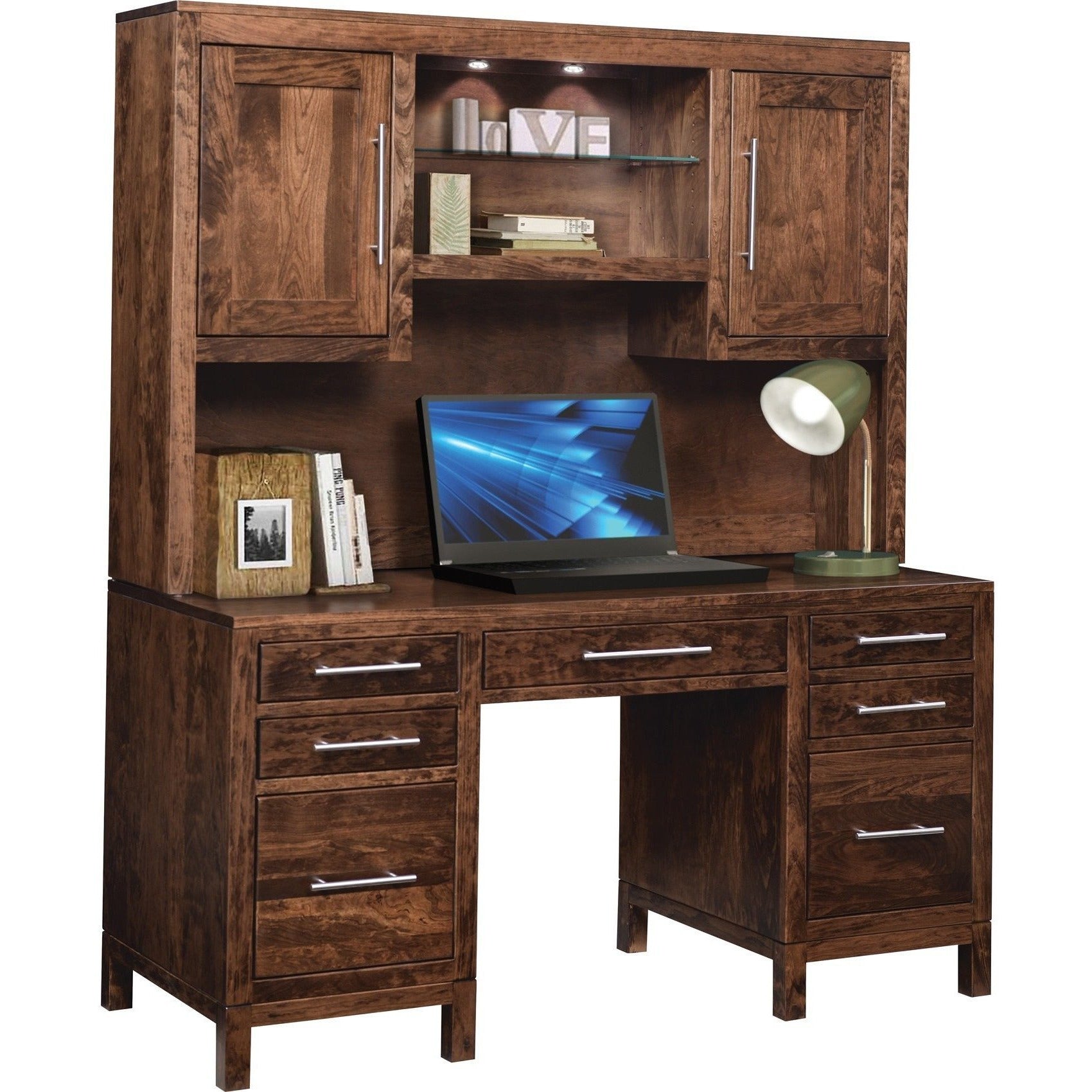 QW Amish Vienna Desk with Optional Hutch Quality Woods Furniture